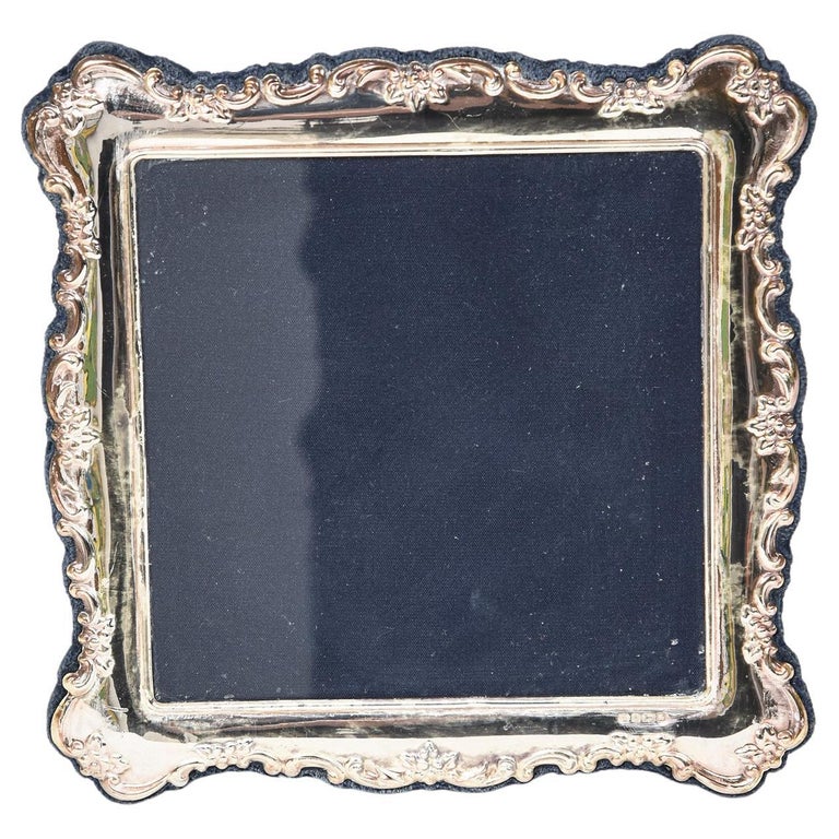 Sterling Silver Floral Square Picture Frame by R Carr Ltd For Sale at ...