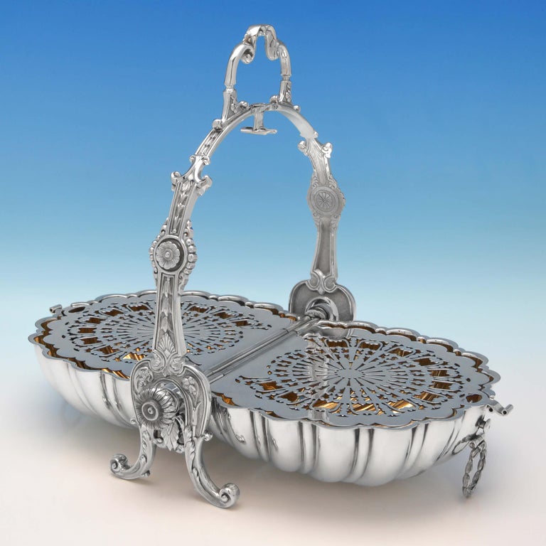 Possibly Unique Antique Sterling Silver Folding Biscuit Box by James ...