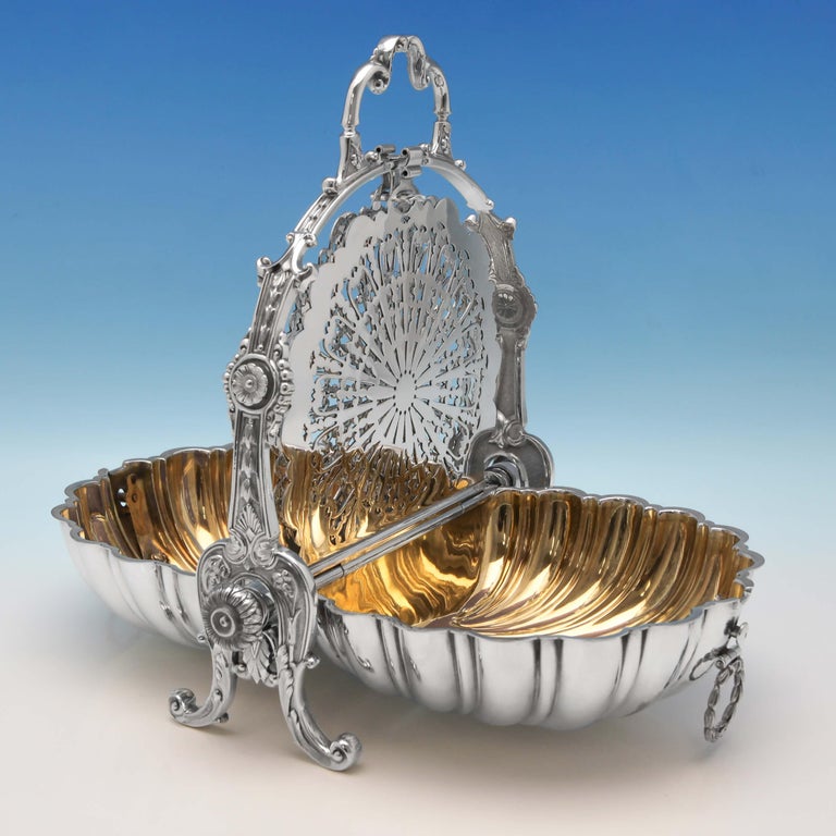 Possibly Unique Antique Sterling Silver Folding Biscuit Box by James ...