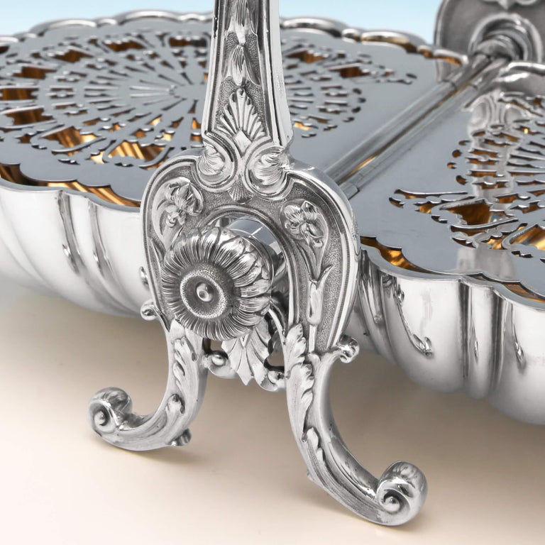 Possibly Unique Antique Sterling Silver Folding Biscuit Box by James ...