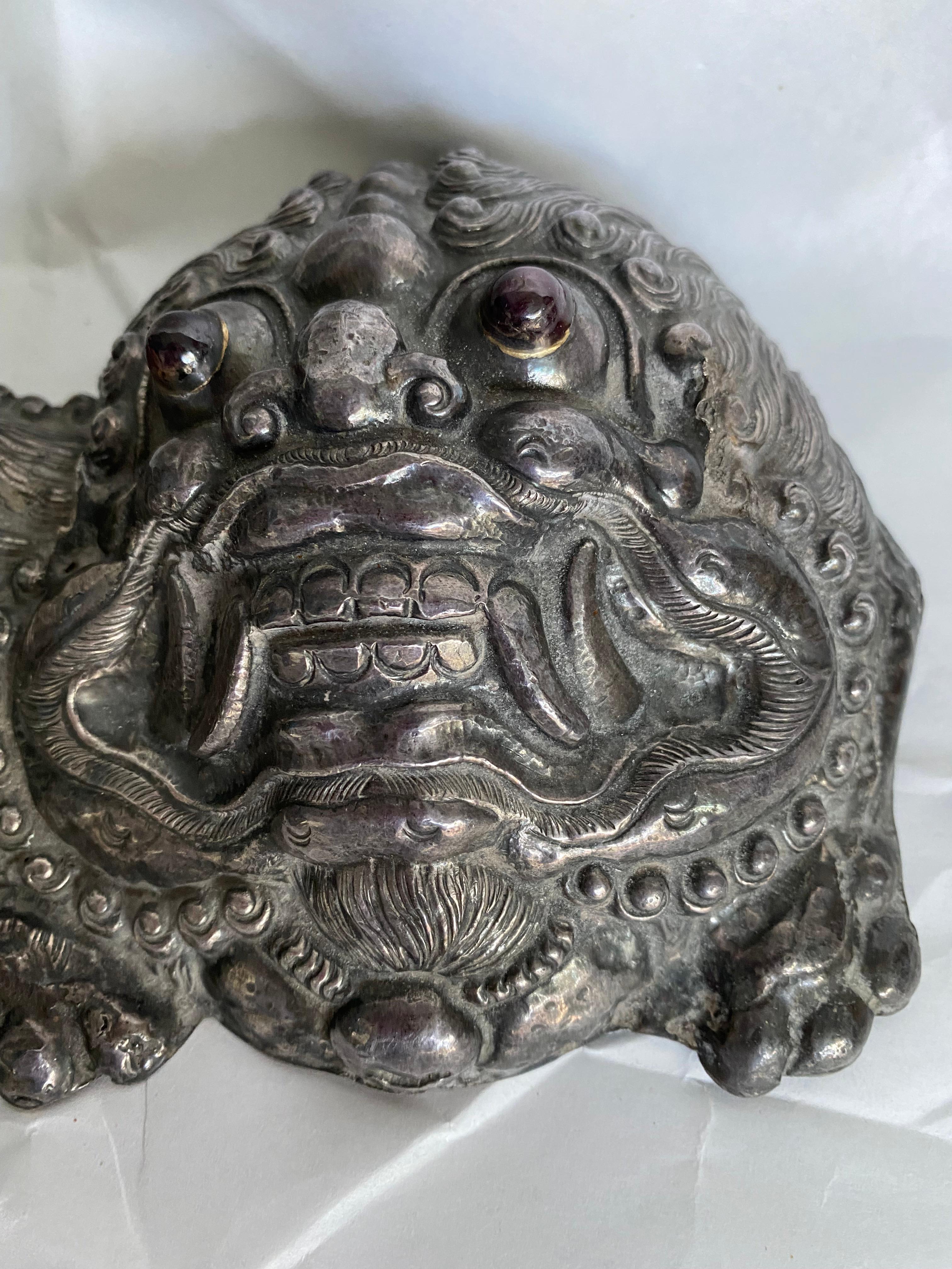 Sterling Silver Foo Dog from the King of Bali For Sale at 1stDibs