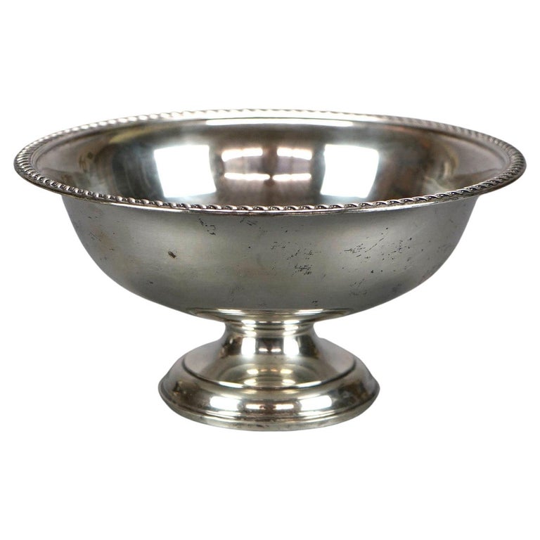 Sterling Silver Footed Fruit Bowl 20th C For Sale at 1stDibs