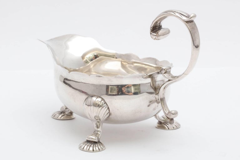 Sterling Silver Footed George II Sauce/Gravy Boat, 1753 at 1stDibs