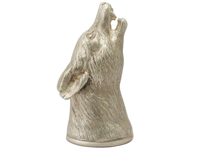 21st Century Sterling Silver Fox Head Stirrup Cup For Sale at 1stDibs