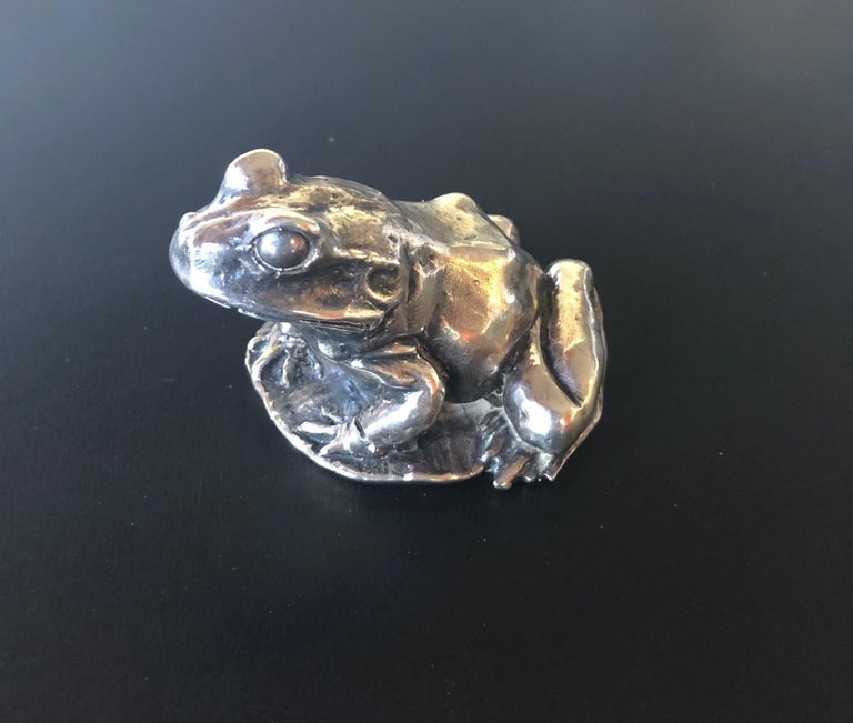 Sterling Silver Frog / Toad Sculpture at 1stDibs