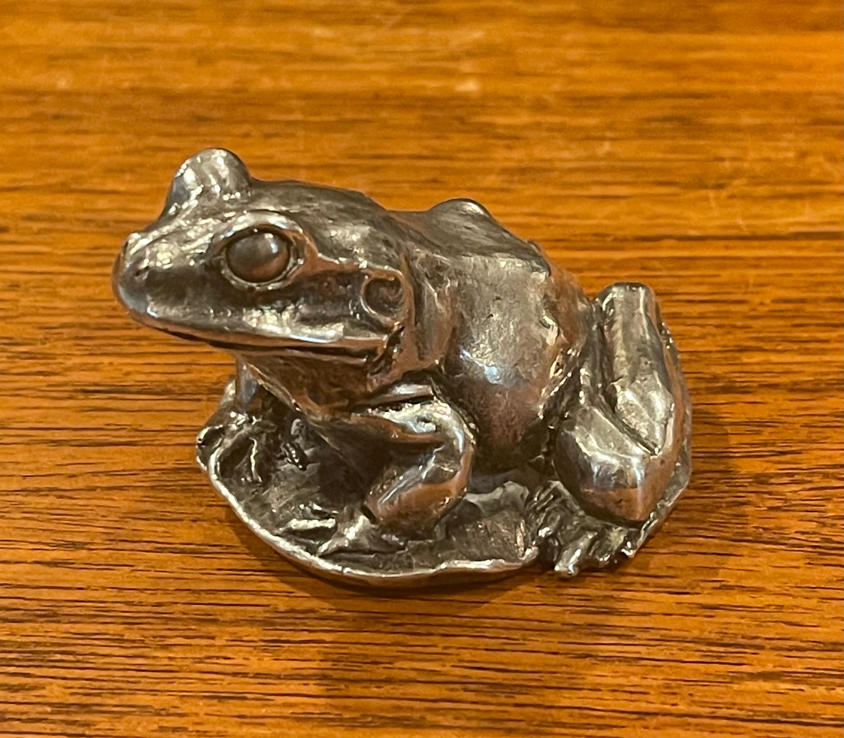 Sterling Silver Frog / Toad Sculpture / Paperweight at 1stDibs ...