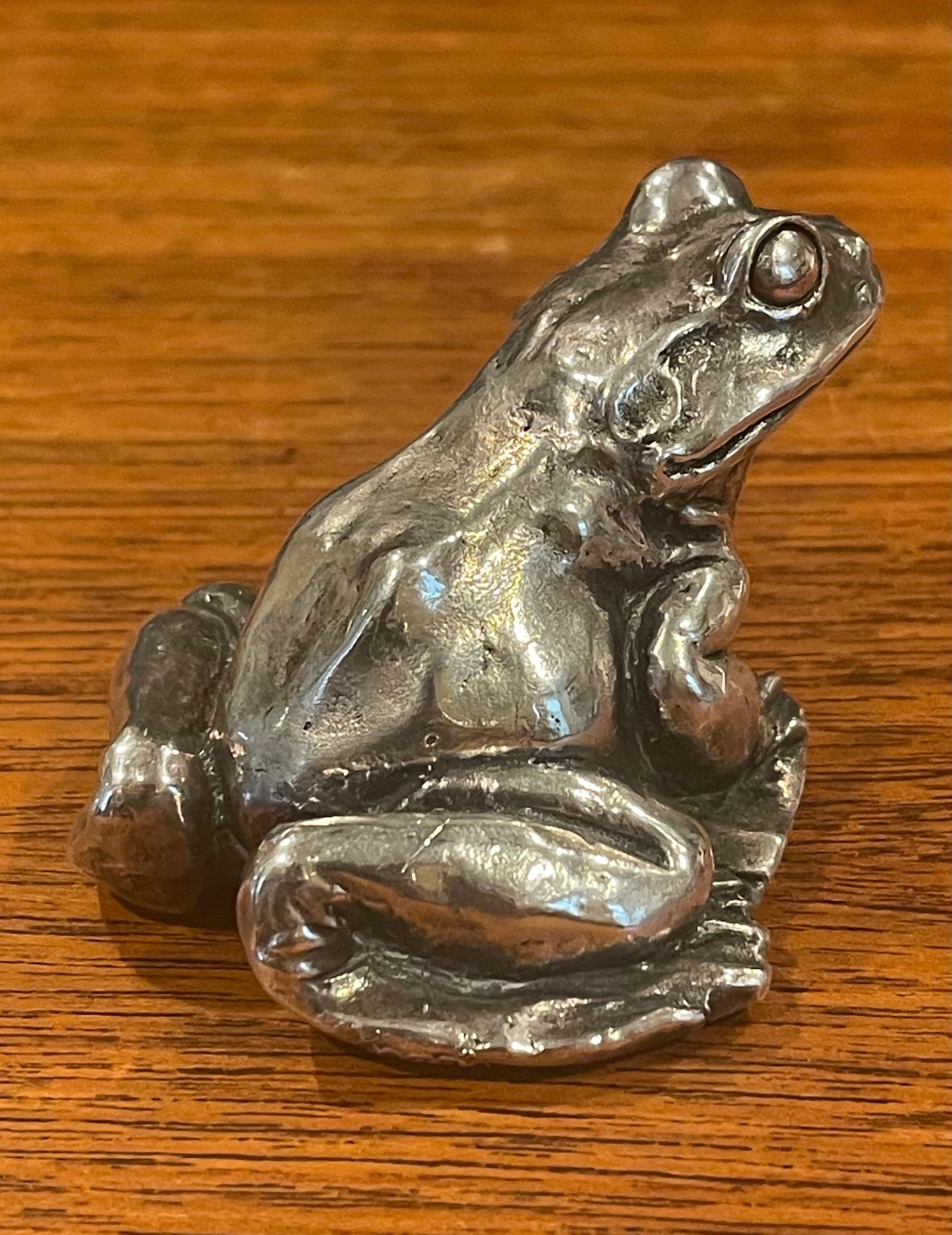 Sterling Silver Frog / Toad Sculpture / Paperweight at 1stDibs ...