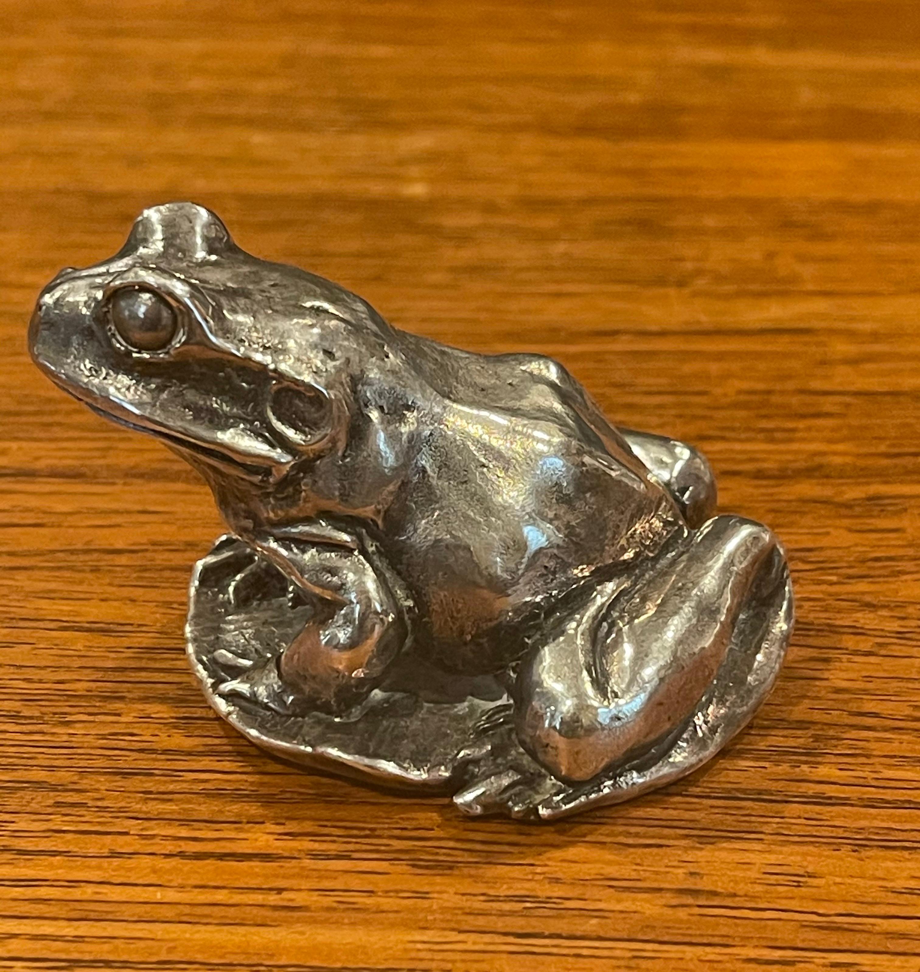 Sterling Silver Frog / Toad Sculpture / Paperweight at 1stDibs ...