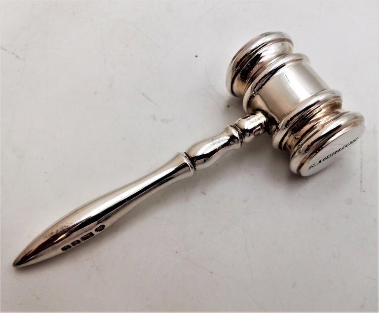 Sterling Silver Gavel Sotheby's Commemorative 250th Anniversary ...