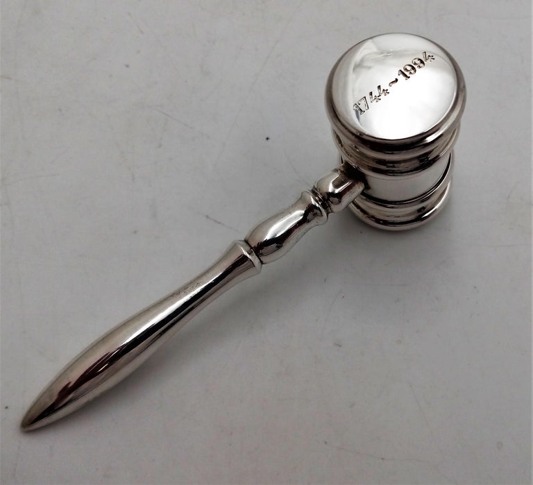 Sterling Silver Gavel Sotheby's Commemorative 250th Anniversary ...