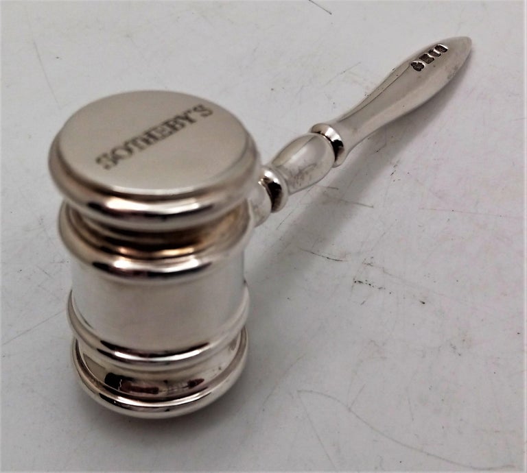 Sterling Silver Gavel Sotheby's Commemorative 250th Anniversary ...