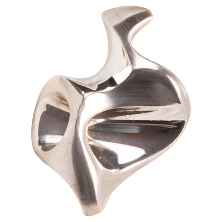 Sterling Silver, Geometric Handmade, Contemporary Brooch For Sale at ...