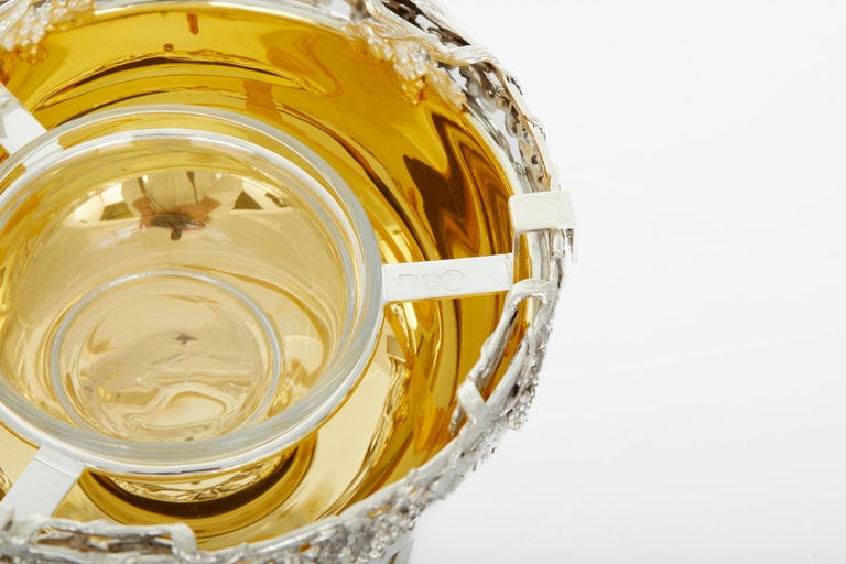 Sterling Silver / Gilt Tableware Caviar Service For Sale at 1stDibs