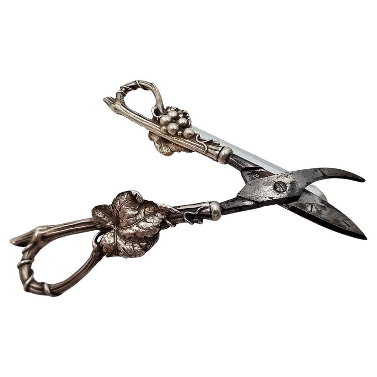 Sterling Silver Grape Shears, Whiting Manufacturing Art Nouveau Vine ...