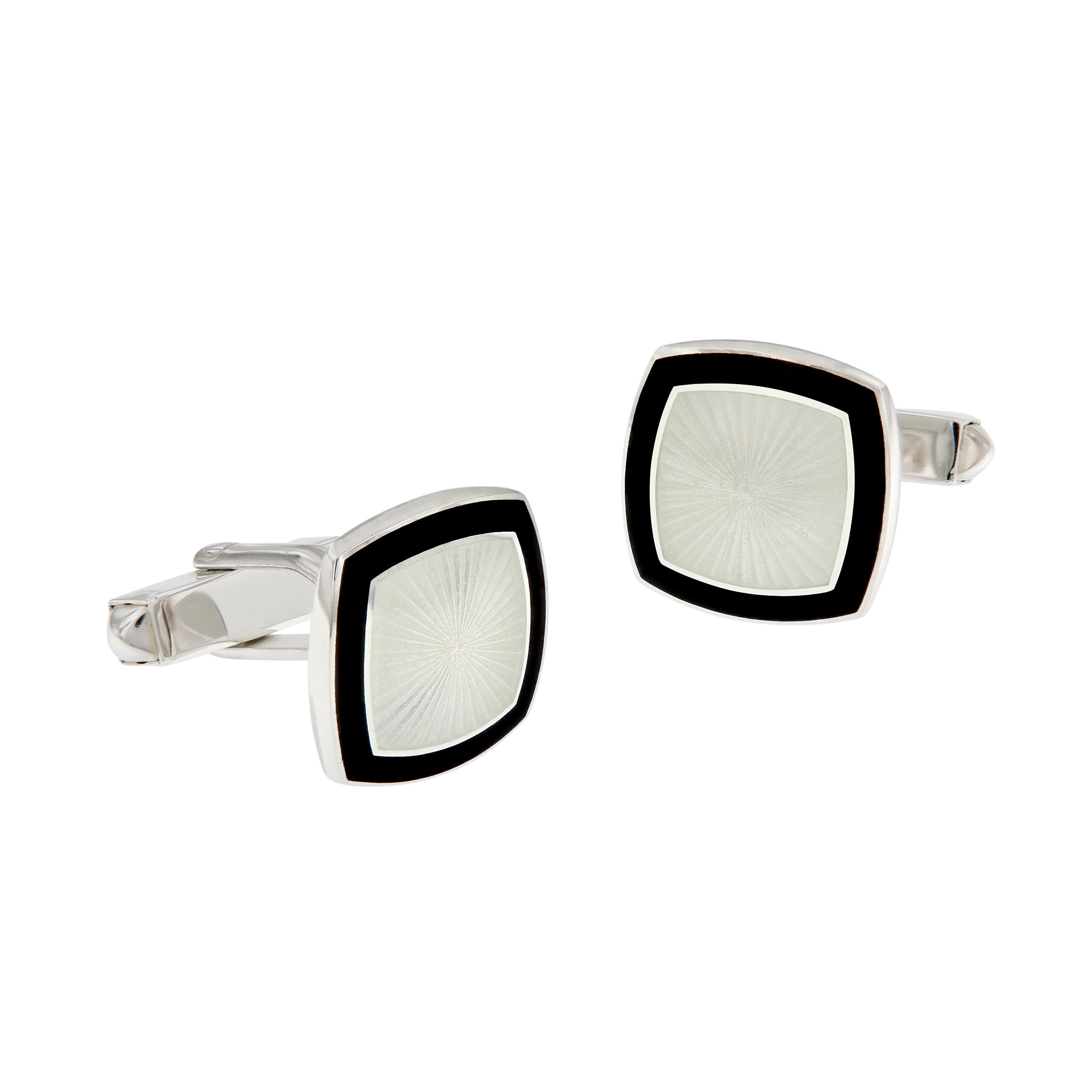 Harold Fithian Sterling Silver Maze Cufflinks at 1stDibs