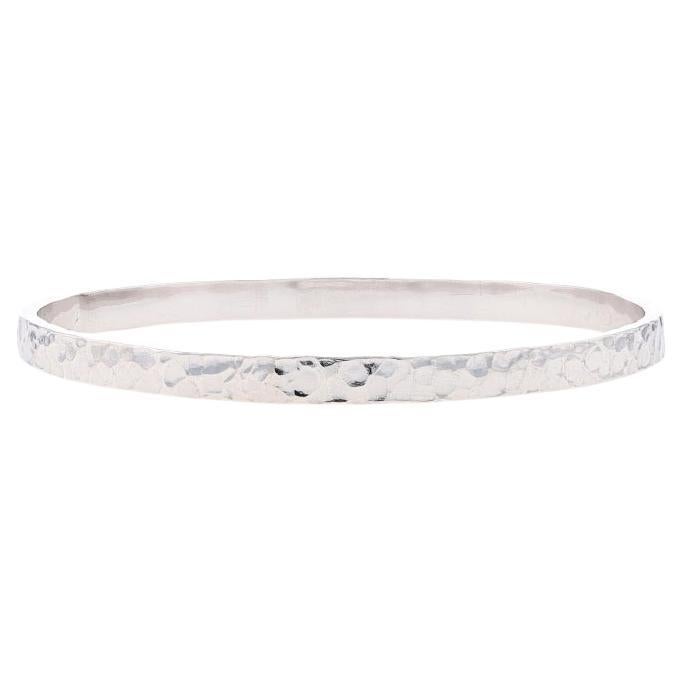 Hammered Bangle Bracelet, Sterling Silver, Silver Bracelet For Sale at 1stDibs | luster lace ...