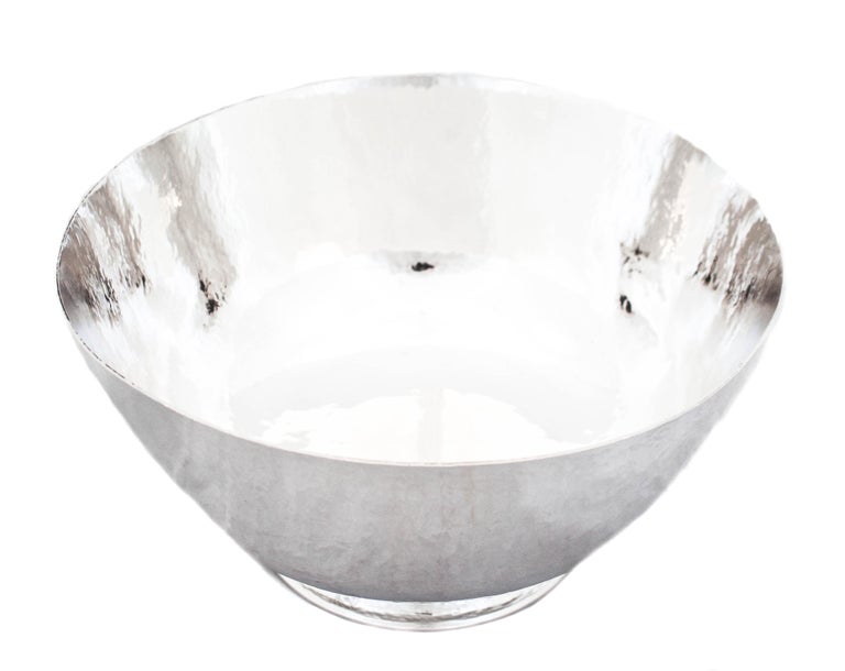 Sterling Silver Hammered Bowl For Sale at 1stDibs