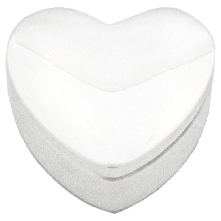 Sterling Silver Heart Shaped Ring Box For Sale at 1stDibs