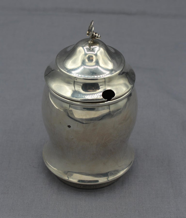 Sterling Silver Honey Pot with Bee Finial at 1stDibs