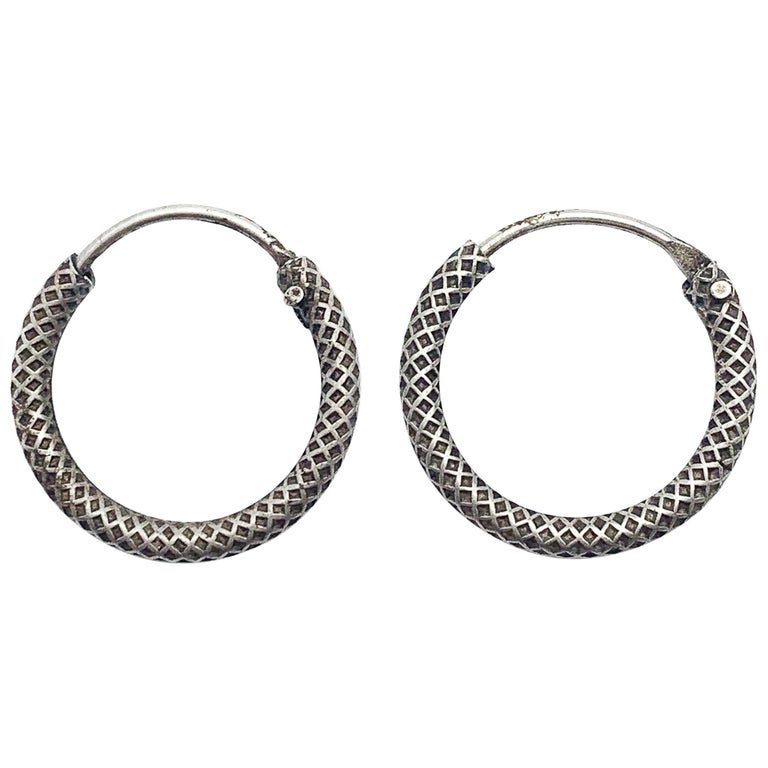 Sterling Silver Hoops For Sale at 1stDibs