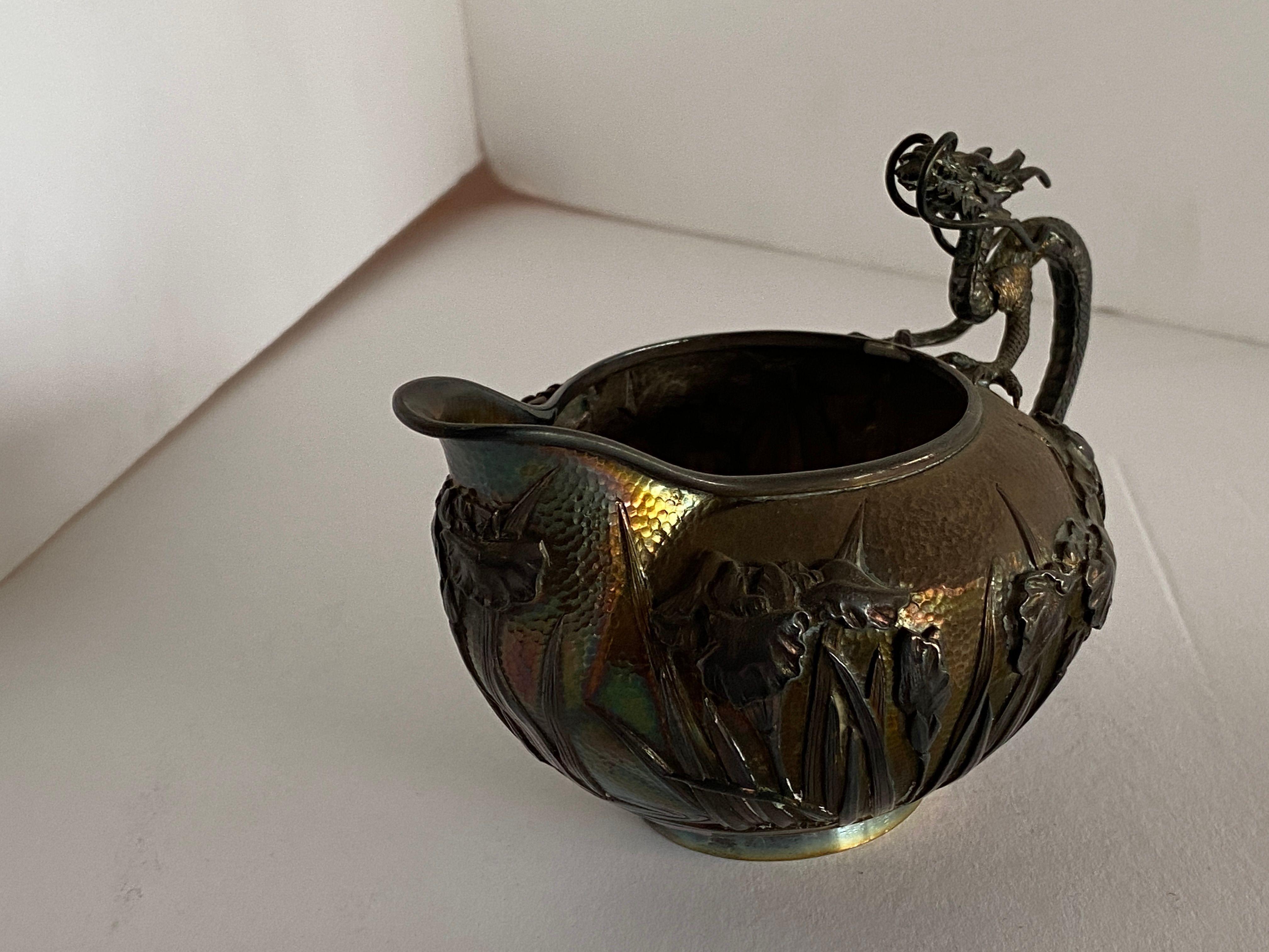 Sterling Silver Japanese Dragon Tea Set by Arthur and Bond Yokohama at ...