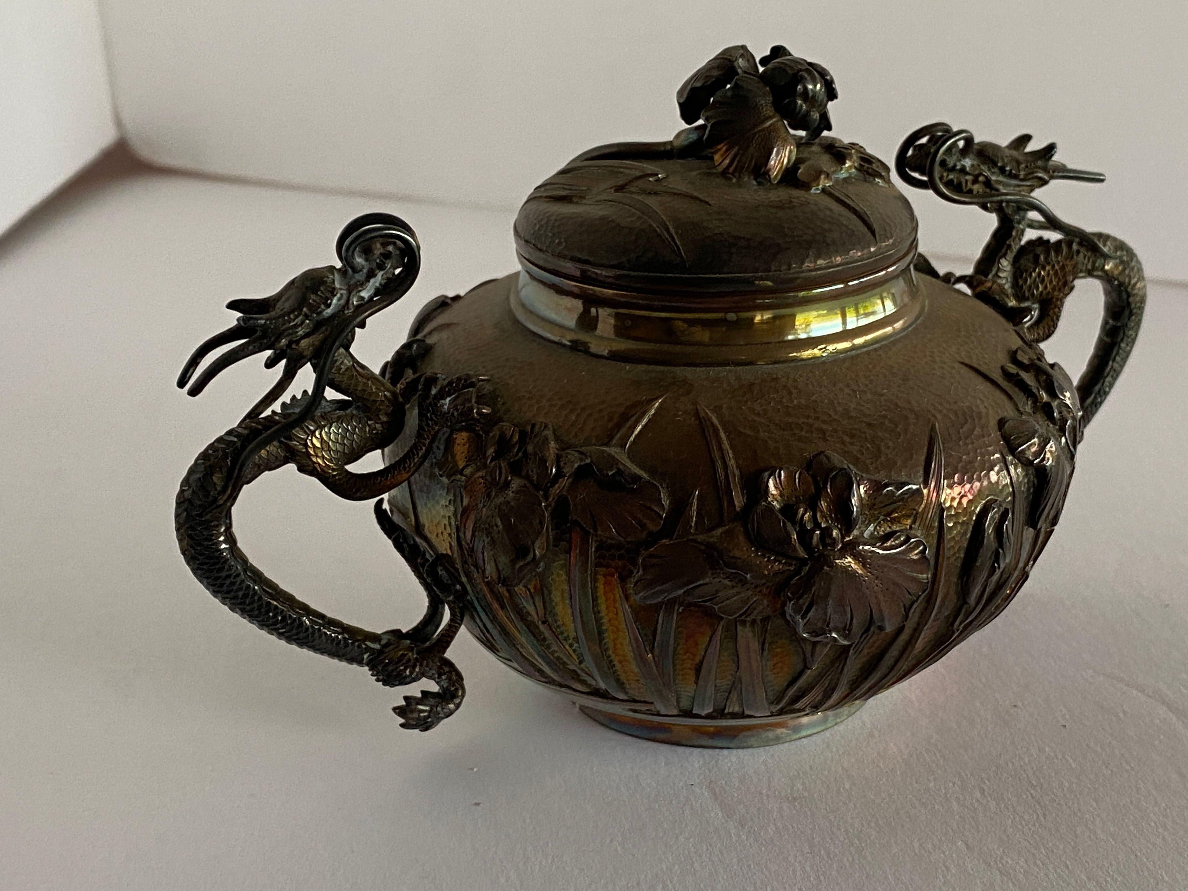 Sterling Silver Japanese Dragon Tea Set by Arthur and Bond Yokohama at ...