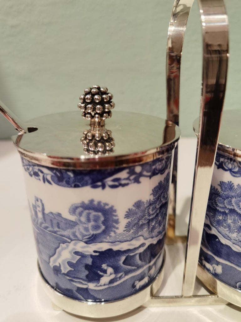 Sterling Silver Jar of Jam Spode at 1stDibs