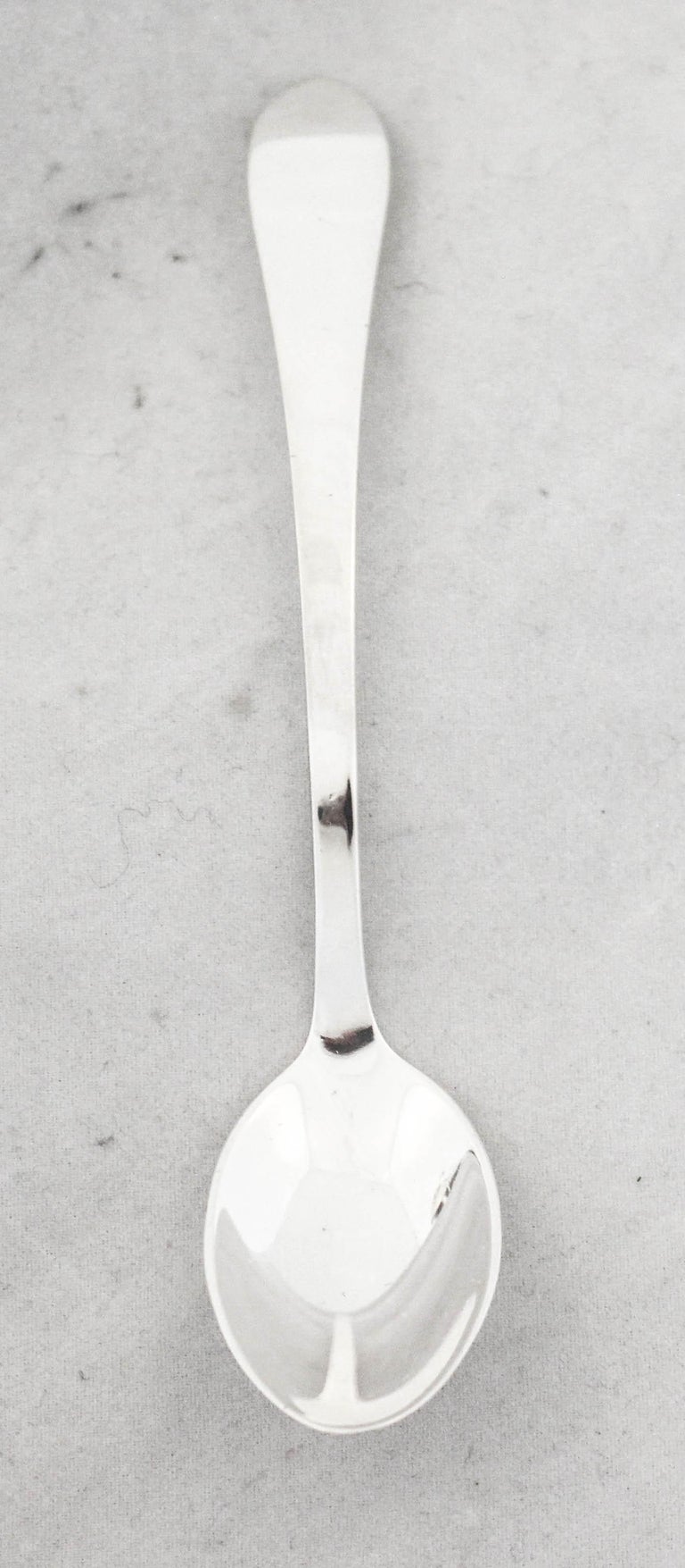 Sterling Silver Jar with Spoon For Sale at 1stDibs