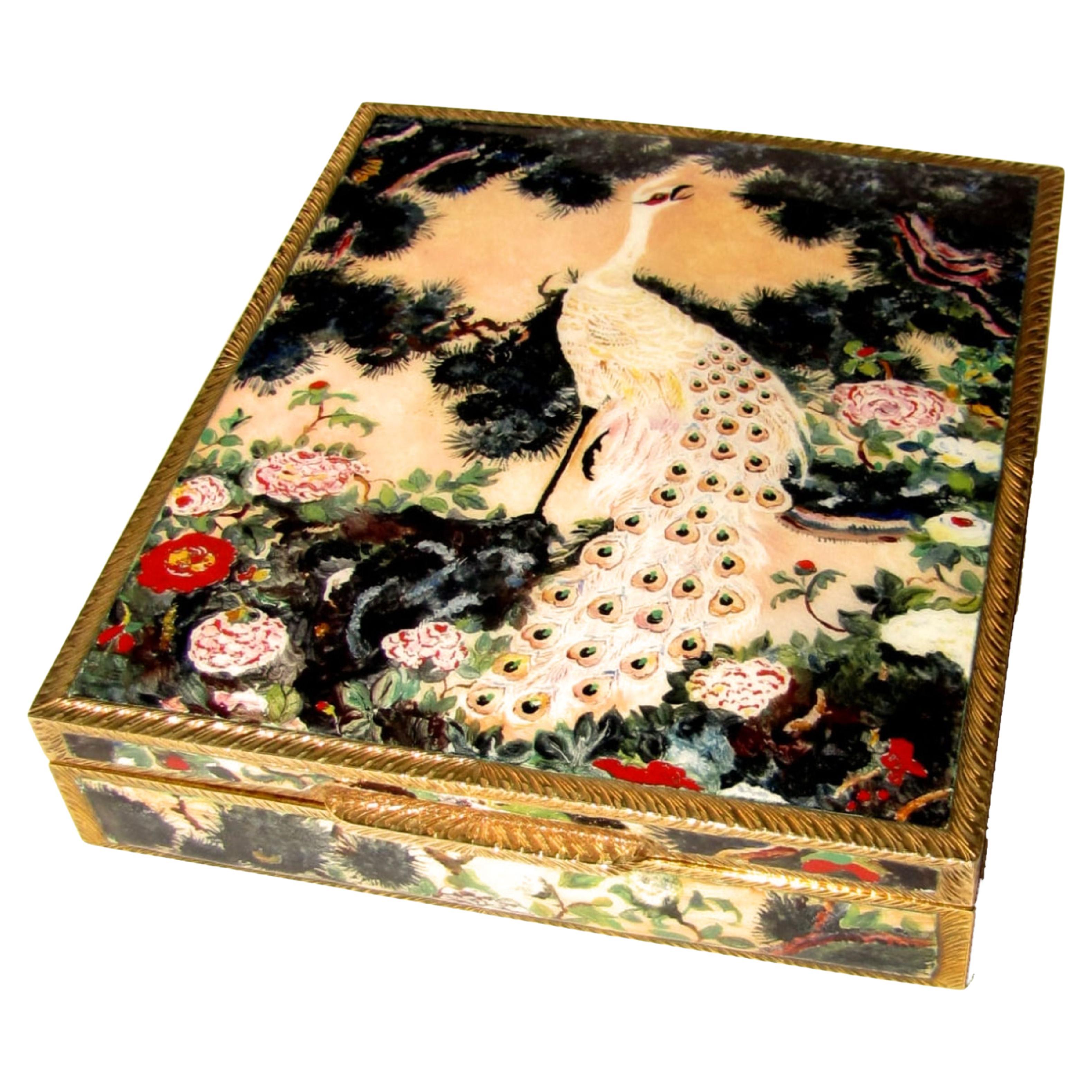 Sterling Silver Jewel Box Fire Enamel Guilloché Hand Painted, Engraved ...