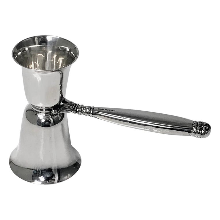 Sterling Silver Jigger Double Barware Birks, 1950 at 1stDibs