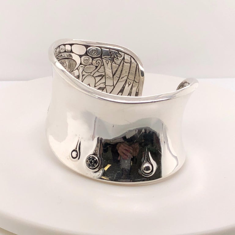 Sterling Silver John Hardy Bamboo Cuff Bracelet at 1stDibs
