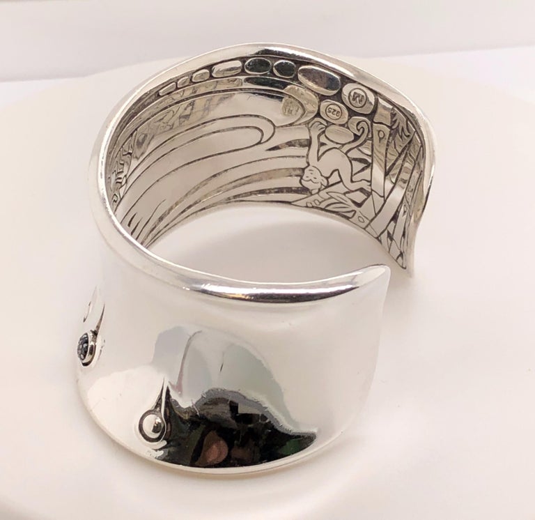 Sterling Silver John Hardy Bamboo Cuff Bracelet at 1stDibs