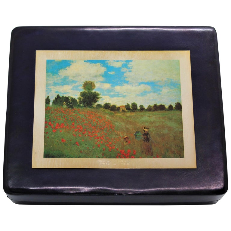 Sterling Silver, Leather, Jewelry box, Monet, Blue, Handcrafted, Italy ...