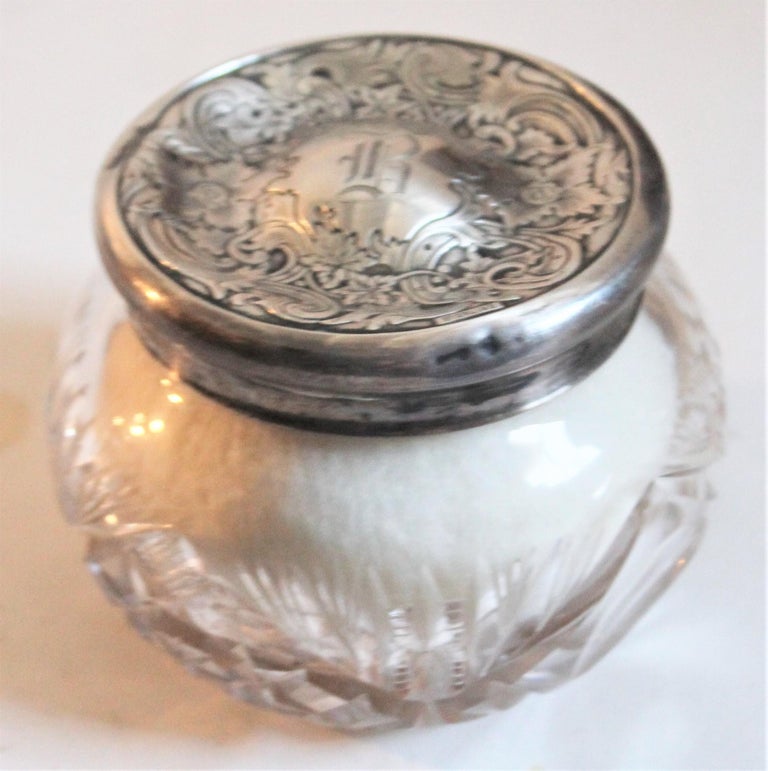 Sterling Silver Lided Powder Jars Collection of Five For Sale at 1stDibs