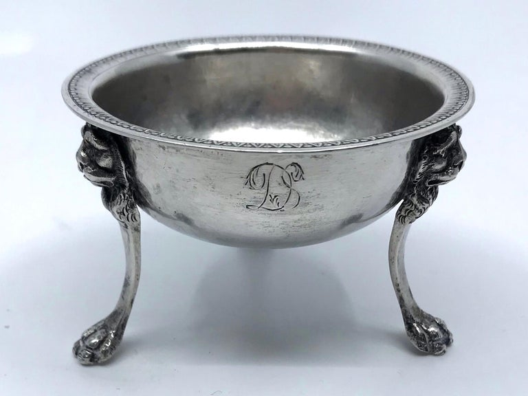 Sterling Silver Lions' Head Salt For Sale at 1stDibs