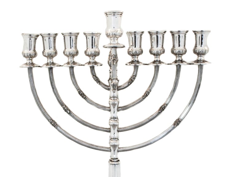 Sterling Silver Menorah For Sale at 1stDibs
