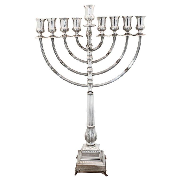 Sterling Silver Menorah For Sale at 1stDibs