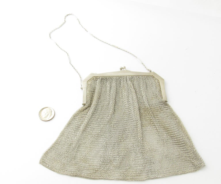 Sterling Silver Mesh Purse at 1stDibs