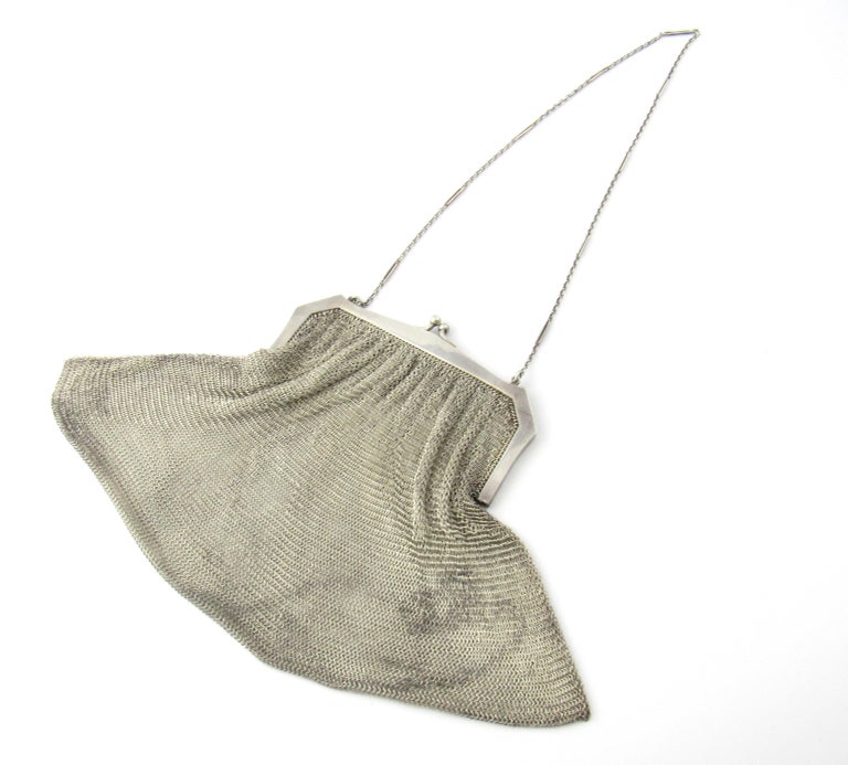 Sterling Silver Mesh Purse at 1stDibs