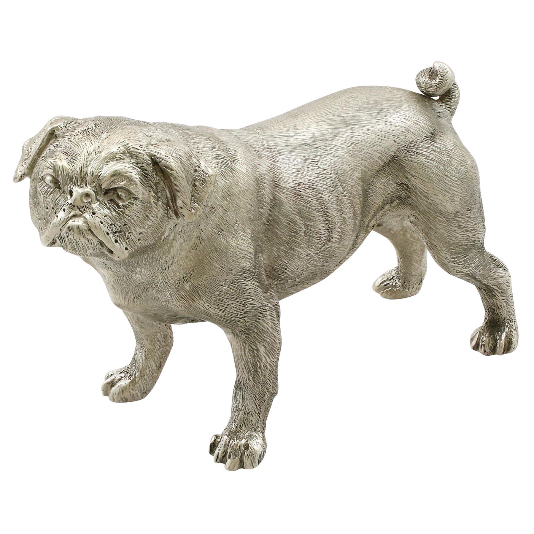 Sterling Silver Model of a Pug by BSE Products For Sale at 1stDibs