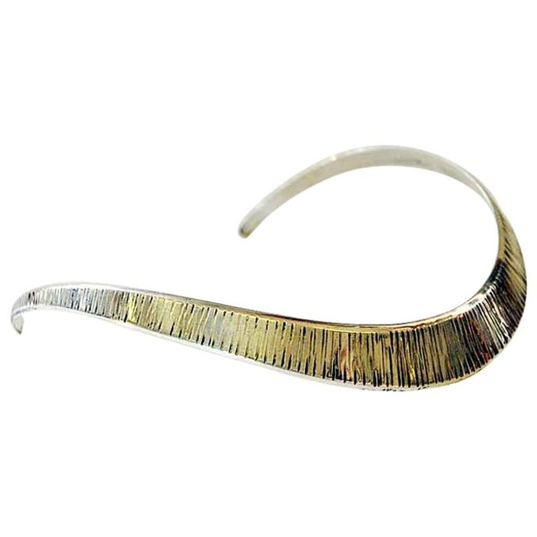 Sterling Silver Neck Ring by KE Palmberg for Alton, Sweden, 1973 at 1stDibs