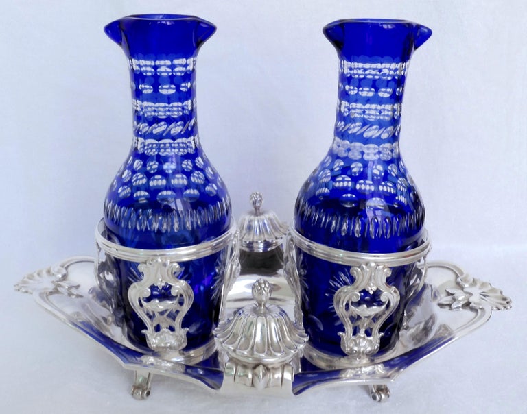 Sterling Silver Oil and Vinegar Set, Louis XVI Period, France Paris ...