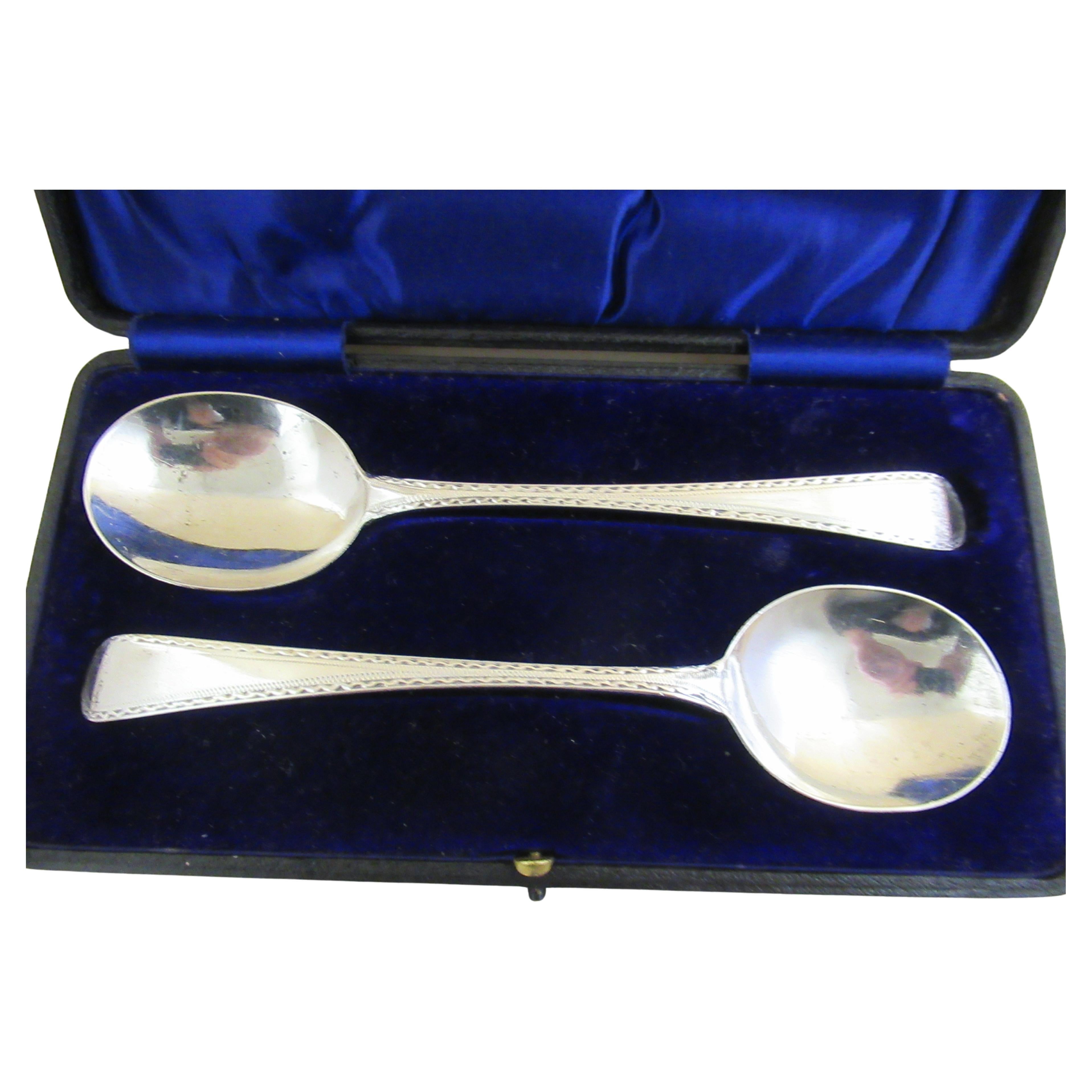 Sterling Silver - PAIR of 18th.CENTURY CONSERVE SPOONS - Hallmarked ...