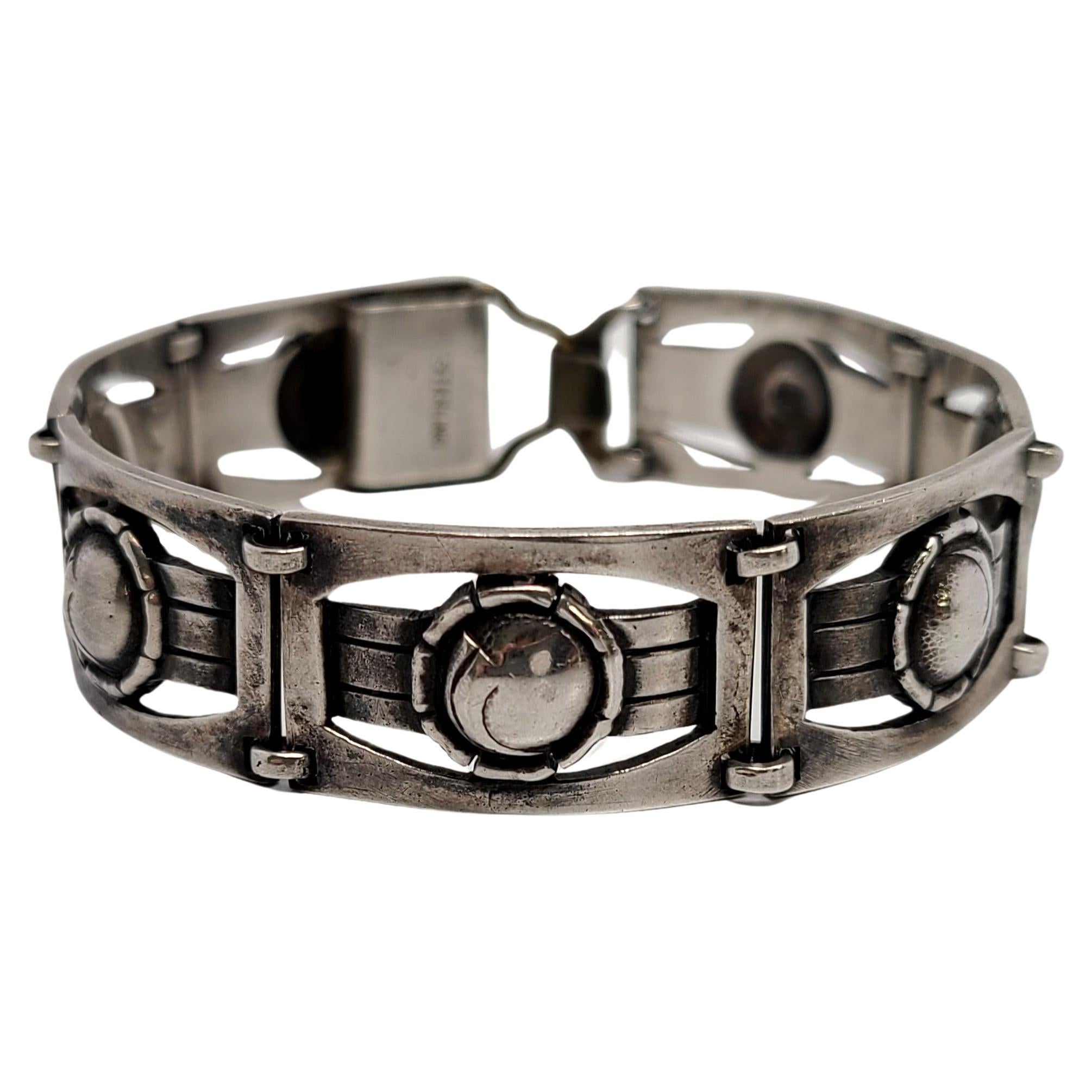 HECTOR AGUILAR Sterling Link Bracelet (1940's) For Sale at 1stDibs