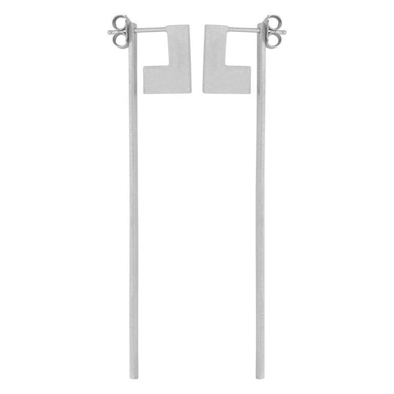 Sterling Silver Perspective Swing Extension Earrings For Sale at 1stDibs