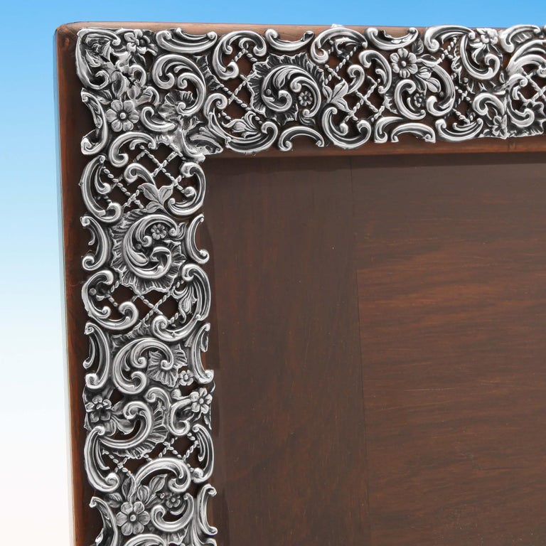 Large Landscape Format Antique Sterling Silver Photograph Frame from ...