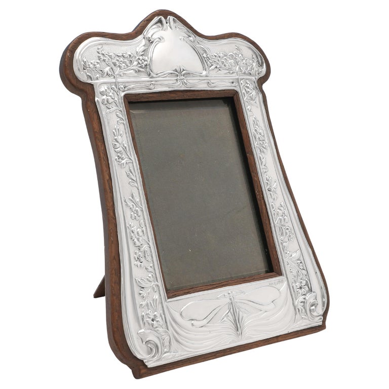 Art Nouveau, Antique Sterling Silver Photograph Frame, Chester, 1904 at ...