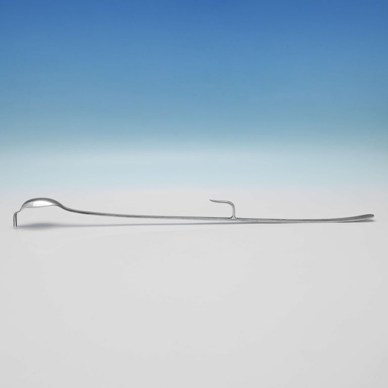 Art Deco Period Long Handled Sterling Silver Pickle Spoon from 1931 at ...