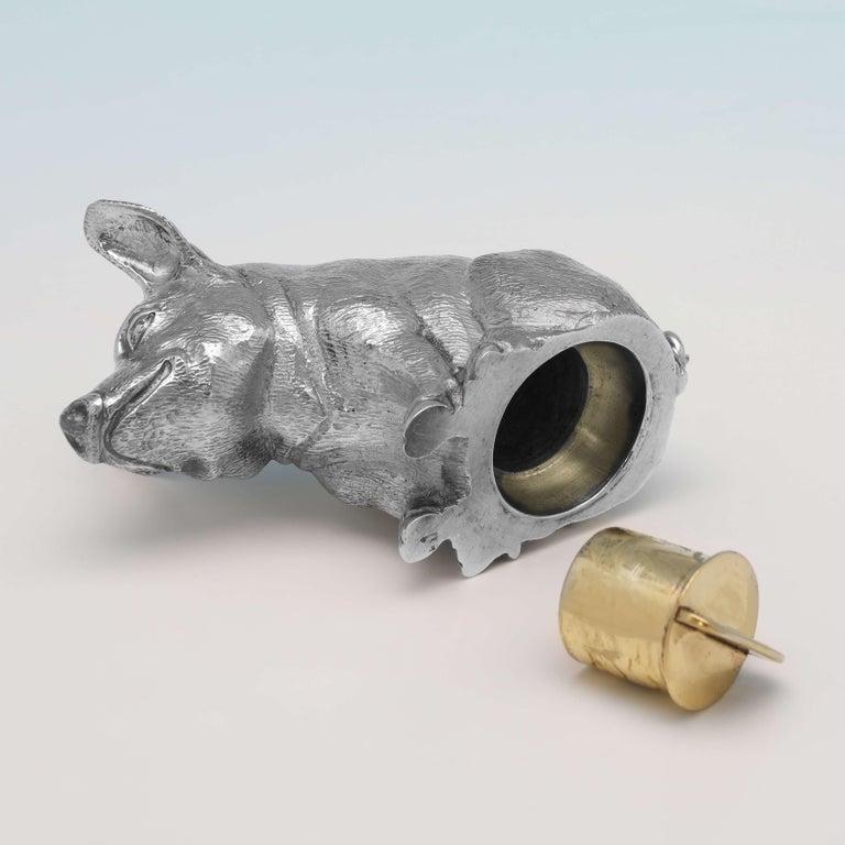 Novelty Pig Sterling Silver Salt and Pepper Shakers, London, 1999 For ...