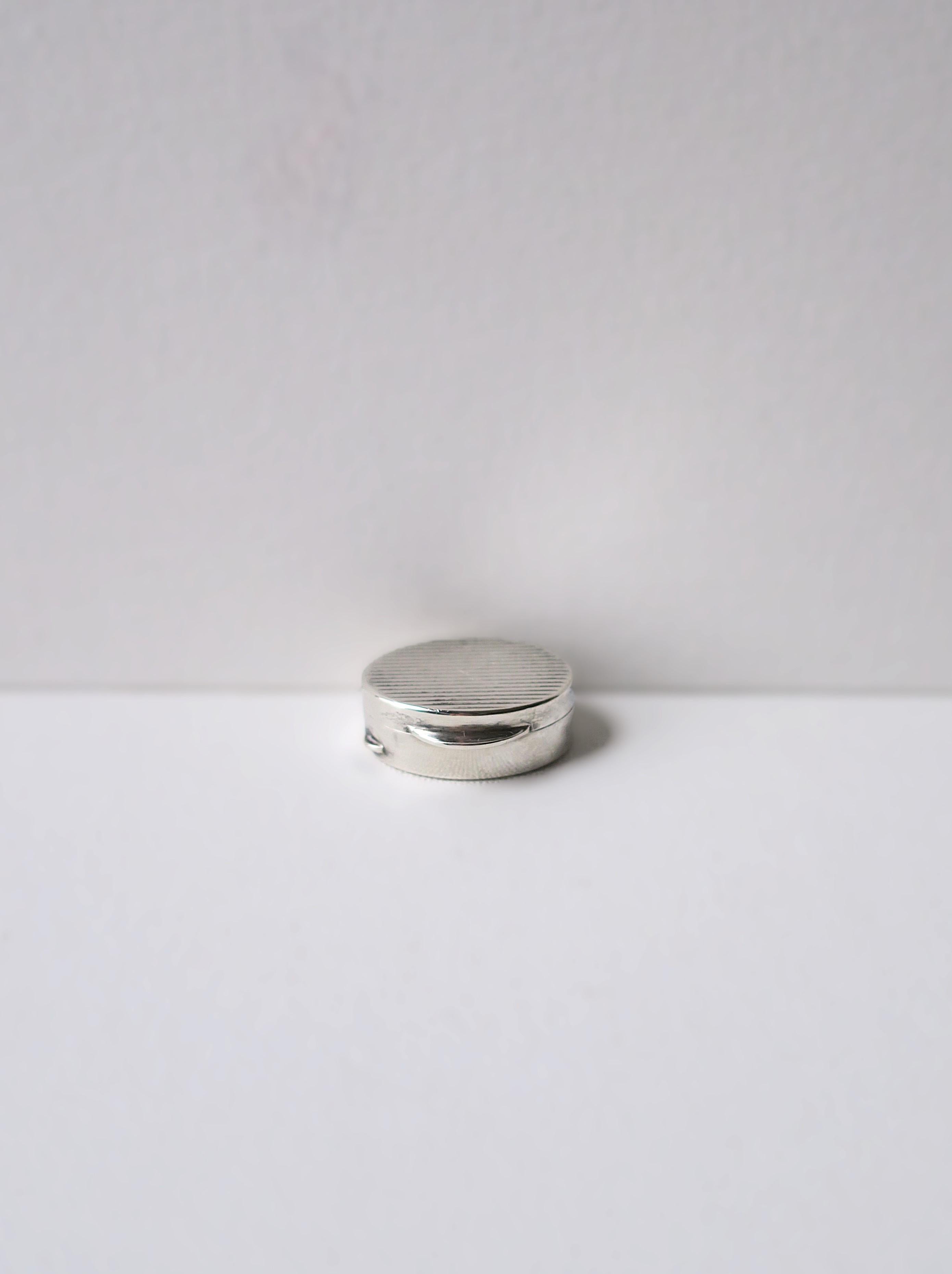 Sterling Silver Pill Box For Sale at 1stDibs